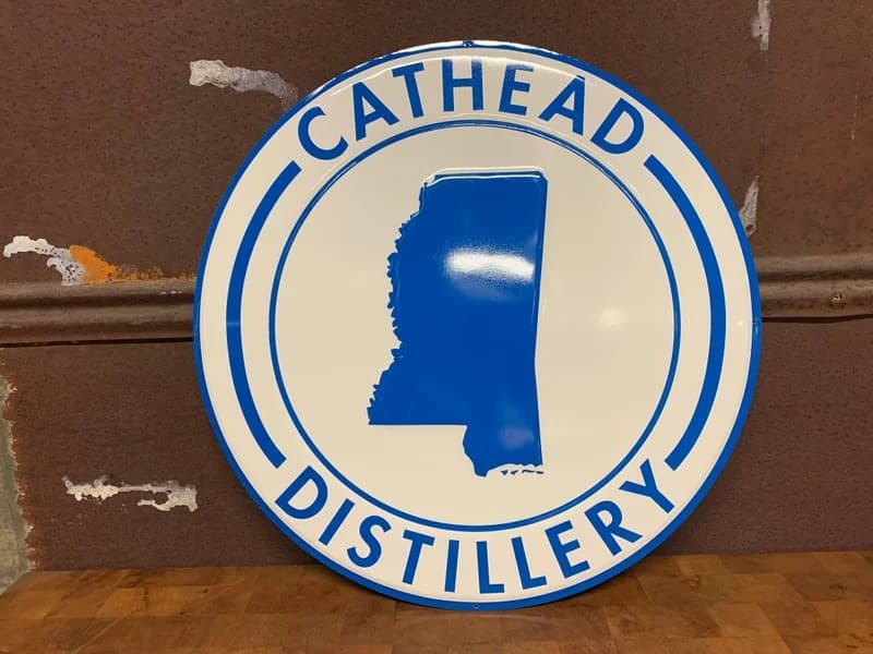 Cathead Distillery Metal Sign MS - Cathead Distillery